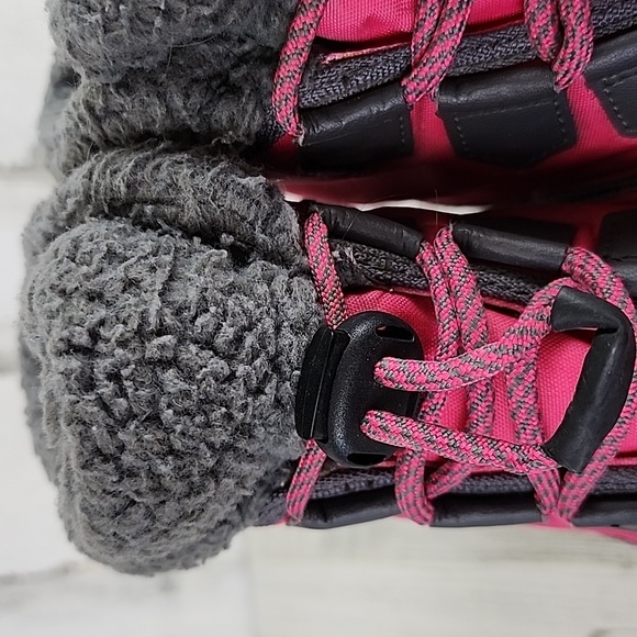 Sorel | Shoes | Sorel Girls Pink Gray Faux Fur Lined Winter Snow Boots ...